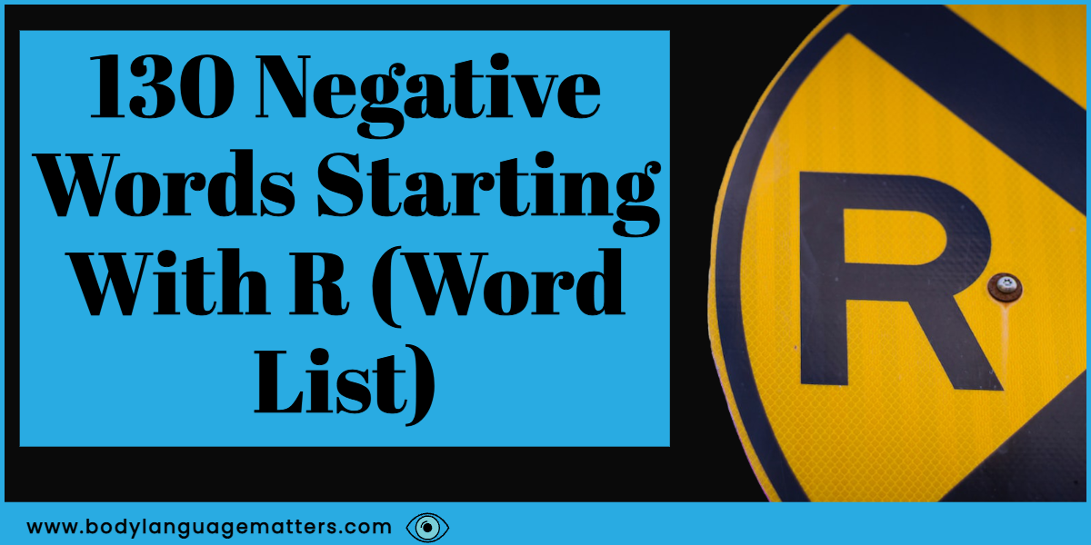 130 Negative Words Starting With R Word List 