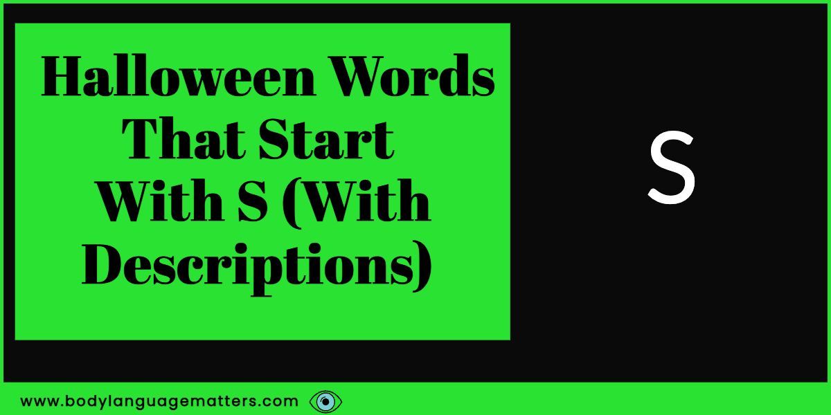 96 Halloween Words That Start With S With Definition 